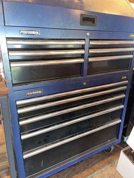 Performax 3’ tall, 40”wide & 18”deep Tool Chest on Castors& Tool Box 23 ...