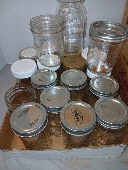 Collection of Canning Jars and Lids - Sherwood Auctions