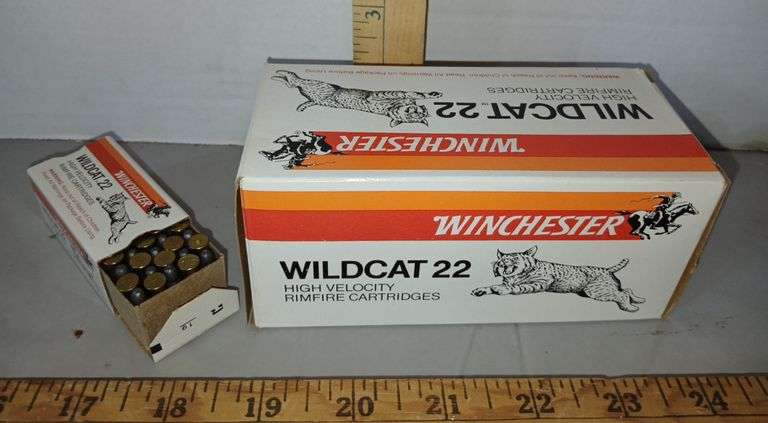500 Rounds of Winchester Wildcat .22 Cartridges - Sherwood Auctions