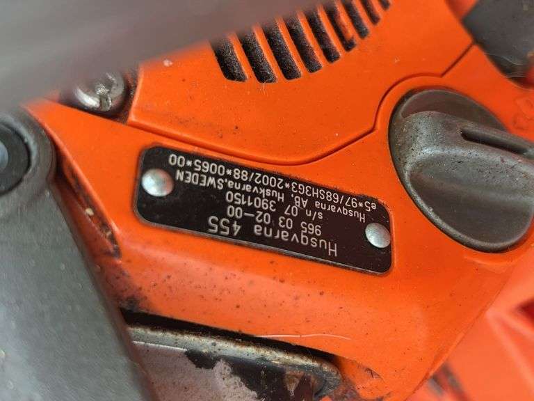 Husqvarna 455 Rancher Chain Saw & Hard Case - Has Compression ...