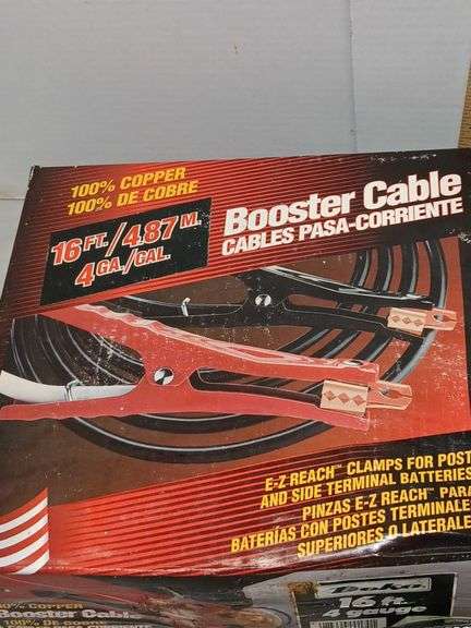 Two Sets of Jumper Cables, Emergency Tire Repair Kit - Sherwood Auctions