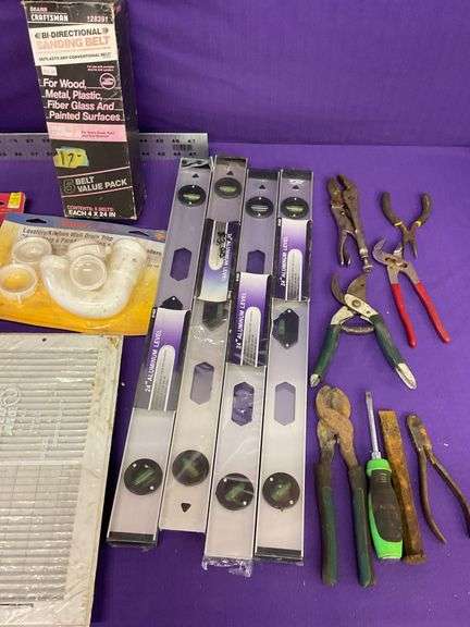Collection of Hand Tools, Drain Traps, Floor Registers & More ...
