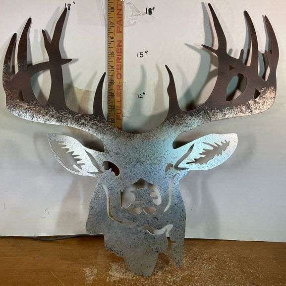 20” x 20” Sturdy Metal Buck Wall Decor - Sherwood Auctions