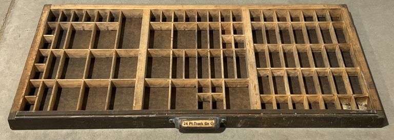 Hamilton Printer's Type Set Drawer - Sherwood Auctions