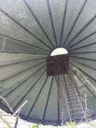 12’ Tall & 13’ Round Corn Crib w/ Decent Roof- buyer has to remove from ...