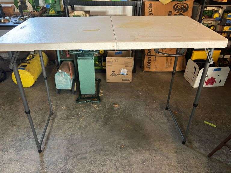 Lifetime Adjustable Height Folding Table 48”X 24” - Sherwood Auctions