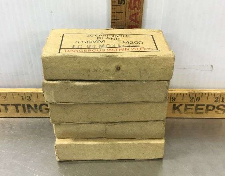5 Boxes Of 20 Blank Cartridges (sealed boxes) - Sherwood Auctions