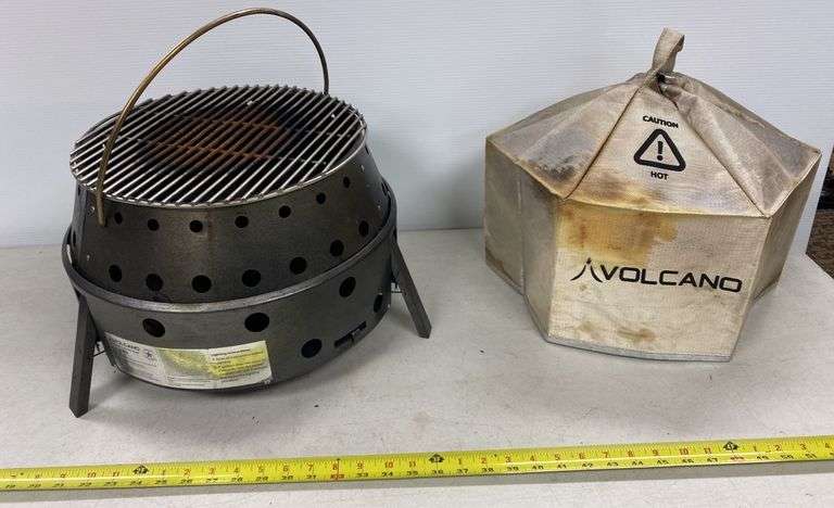 Volcano Collapsible Charcoal or Wood Grill - Sherwood Auctions