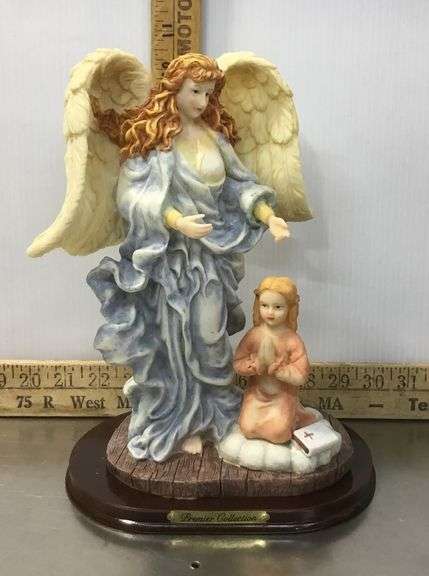 Lighthouse Silhouette Lamp and Premier Collection Angel Statue ...