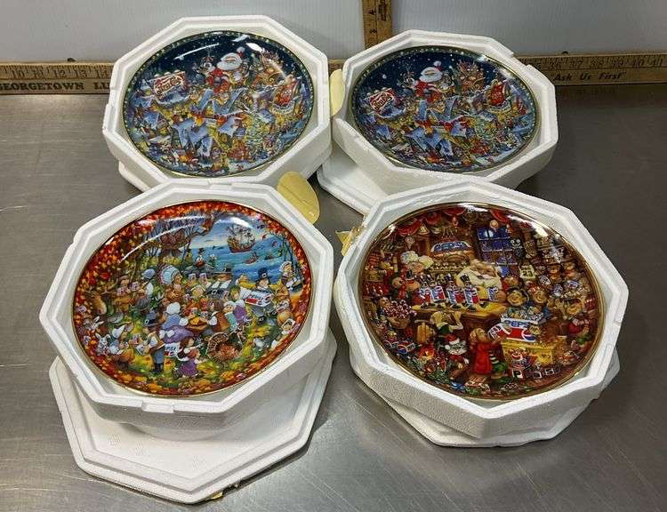 Bill Bell Christmas & Thanksgiving Pepsi Plates - Sherwood Auctions
