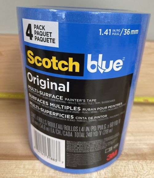 Scotch Blue 4 Pk Multisurface Painter’s Tape(New) - Sherwood Auctions