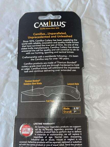Camillus Titanium Bonded Game Caping Knife, Camillus Game Knife w ...