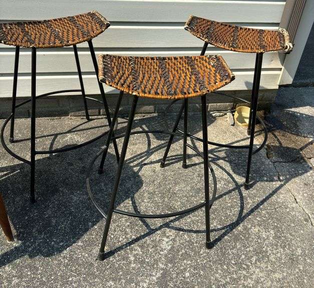 Boho Bar Stools & Straight Back Vintage Chair - Sherwood Auctions