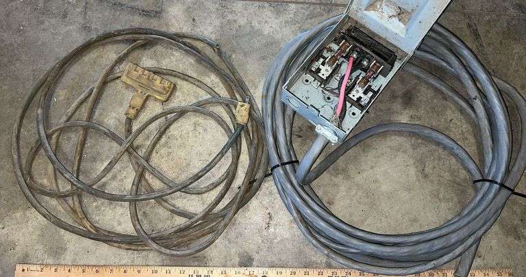 Extension Cord & Breaker Box w/ Attached Wire - Sherwood Auctions
