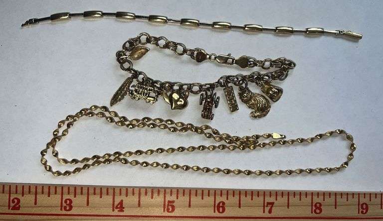 Assorted Marked 14K Jewelry - 24” Necklace & Bracelets - Sherwood Auctions