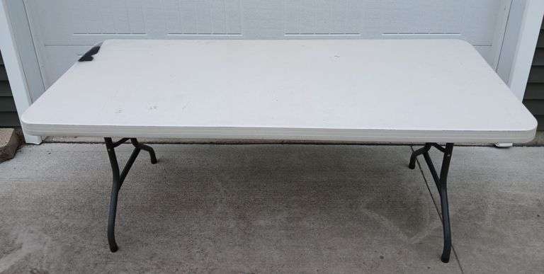 6'×30" Lifetime Table with Folding Legs - Sherwood Auctions