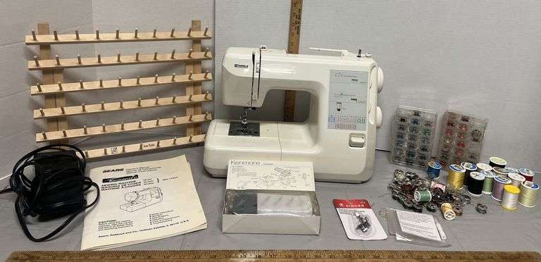 Kenmore Sewing Machine- has power & Accessories - Sherwood Auctions