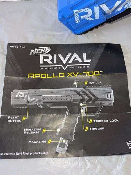 Nerf Rival Apollo XV-700, Rounds & Magazines - Sherwood Auctions