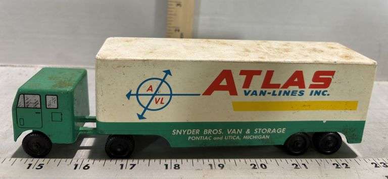 Ralstoy 1960s Atlas Van Line Model Toy Semi-Truck - Sherwood Auctions