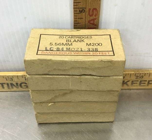 5 Boxes Of 20 Blank Cartridges (sealed boxes) - Sherwood Auctions