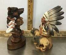 Vintage American Indian Hand Rattle Replica and Decorative Statues ...