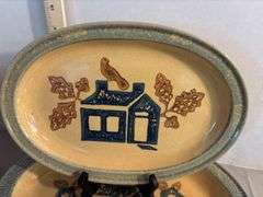 Pfaltzgraff American Folk Art Blue Bird Dinnerware - Sherwood Auctions
