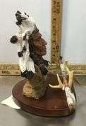 Vintage American Indian Hand Rattle Replica and Decorative Statues ...