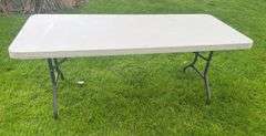 Lifetime 6’ Plastic Folding Table - Sherwood Auctions