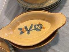 Pfaltzgraff American Folk Art Blue Bird Dinnerware - Sherwood Auctions