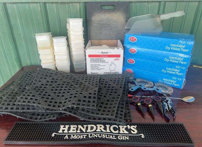 Hendrick’s Bar Rail Mat, Wax Paper, Versa-Mats, Storage Bags & Bar ...