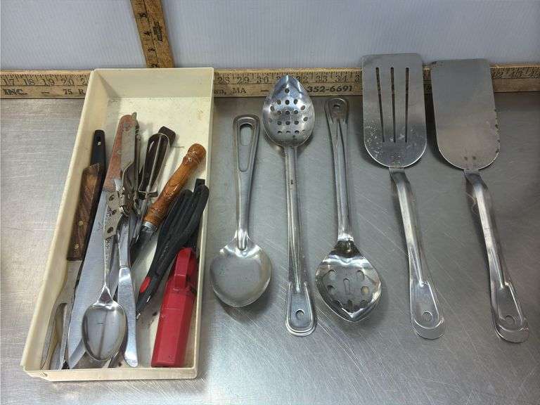 Misc. Silverware, Serving Utensils & Vintage Tupperware Salt & Pepper ...