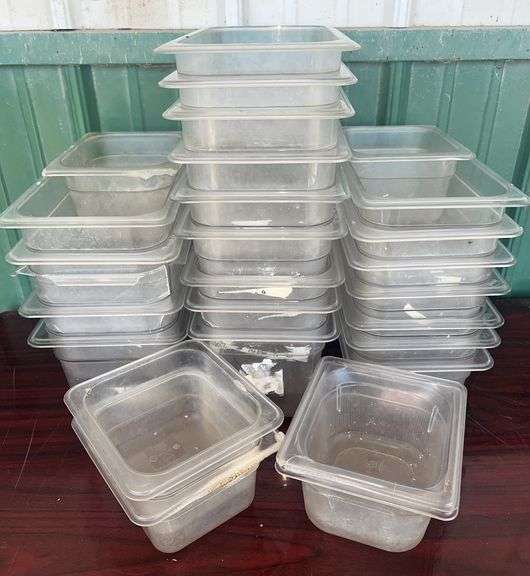 Assorted Sizes of Plastic Restaurant Food Storage Containers - Sherwood ...