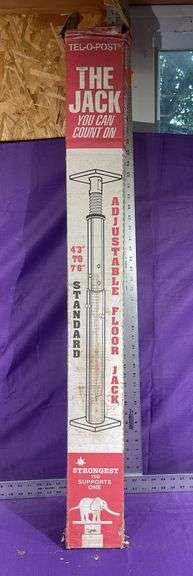 Tel-O-Post Adjustable Floor Jack - Sherwood Auctions