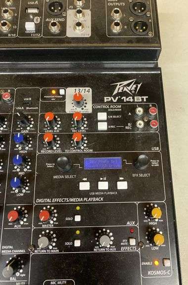 Peavey 14 Input Stereo Mixer PV-14BT - Sherwood Auctions