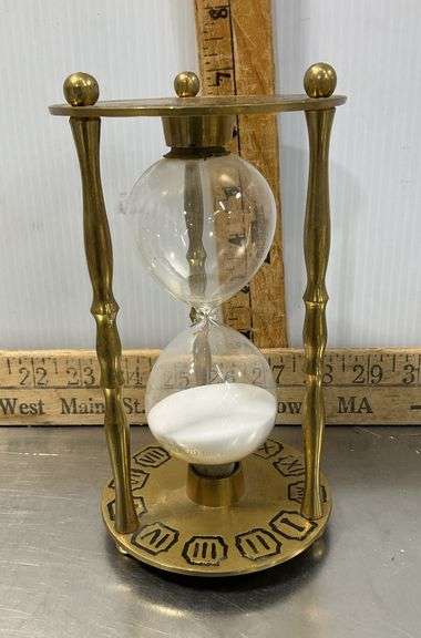 Solid Brass Hourglass - Sherwood Auctions