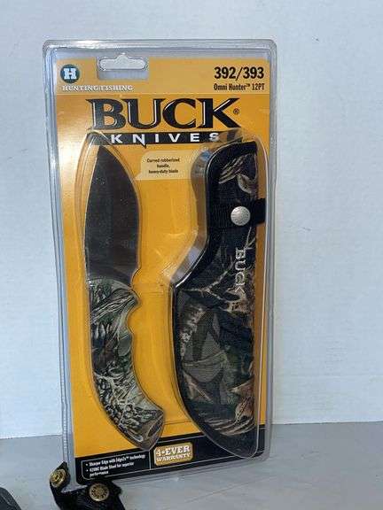 Buck Knives, Silver Stag Knife & NWTF Fixed Blade Knife - Sherwood Auctions