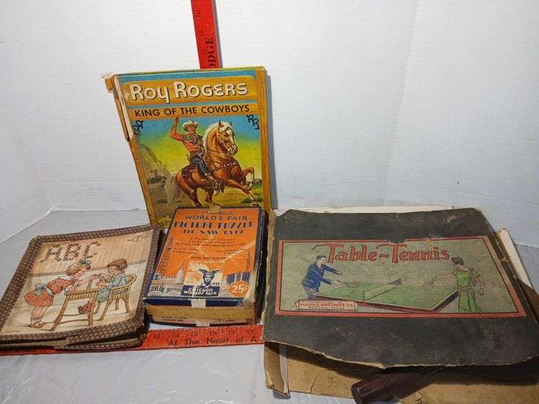 1953 Roy Roger's Story Book, Early 1900's Table Tennis Game, 1933 Jig ...