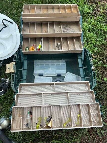Fishing Poles, Minnow Buckets & Tackle Box - Sherwood Auctions