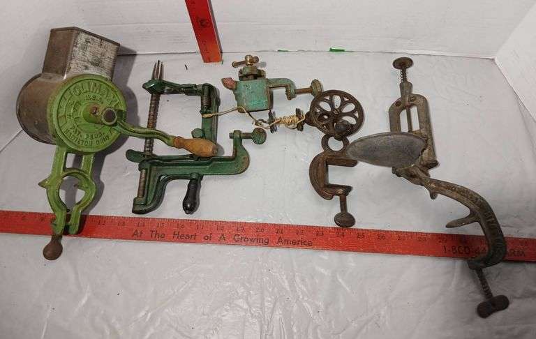 Cast Iron Mechanical Tabletop Yarn or Thread Bobbin Spool Winder, from ...