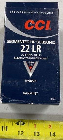 CCI Segmented HP Subsonic 22LR Hollow Point 1050 FPS 40 GR (500 ...