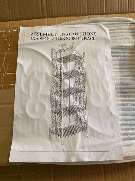 5 Tier Scroll Rack NIB - Sherwood Auctions