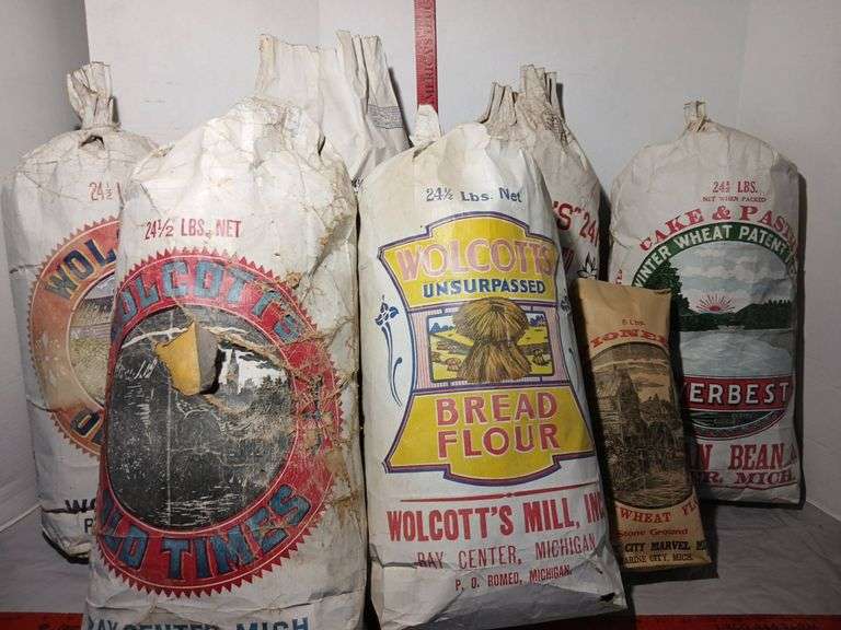 7 Flour Sacks from Michigan Mills - Sherwood Auctions