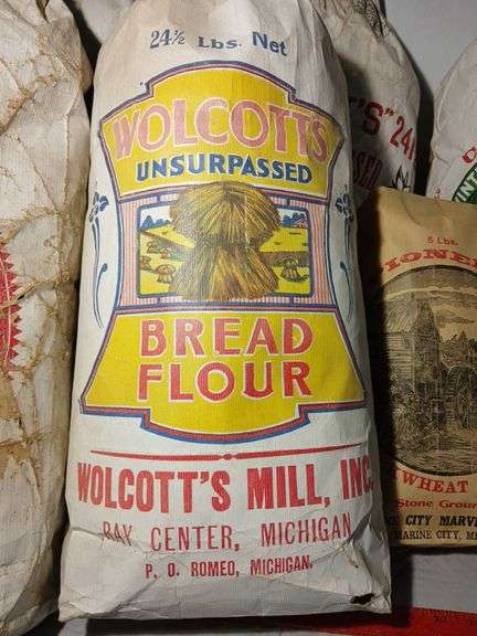 7 Flour Sacks from Michigan Mills - Sherwood Auctions
