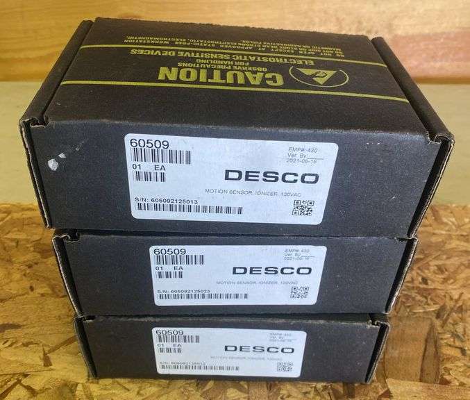 DESCO Motion Sensor Ionizer 120VAC New in Box - Sherwood Auctions