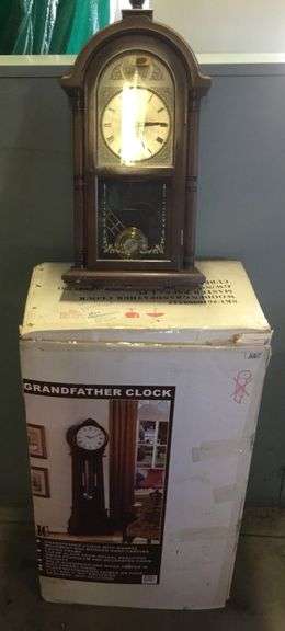 International Collection NIB Grand Father Clock & Commodore Wall Clock ...