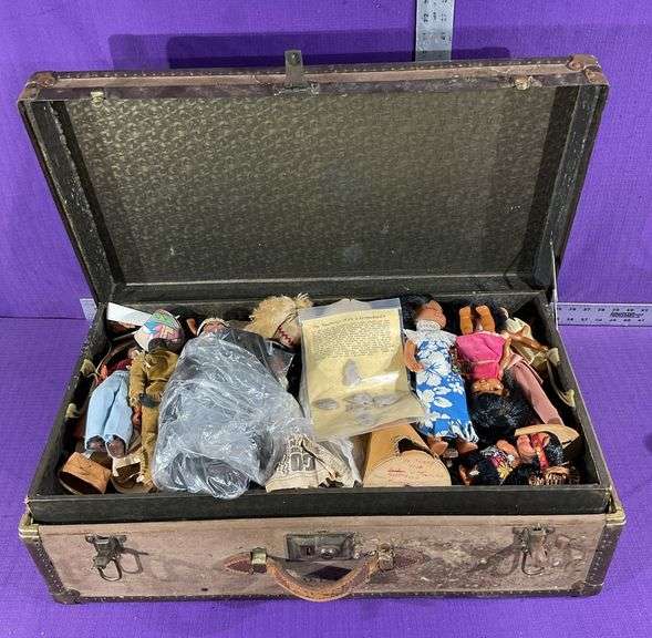Vintage Hudson Trunk & Large Collection of Dolls - Sherwood Auctions
