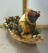 Santa In Canoe Centerpiece - Sherwood Auctions
