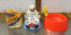 Snoopy Bowl, PYREX Dishes, Ford Glasses, Mugs, Wine Stopper, Ashtray ...