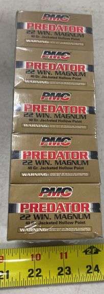 PMC 22 WIN MAG Predator 40 GR Jacketed Hollow Point, 500 Cartridges ...