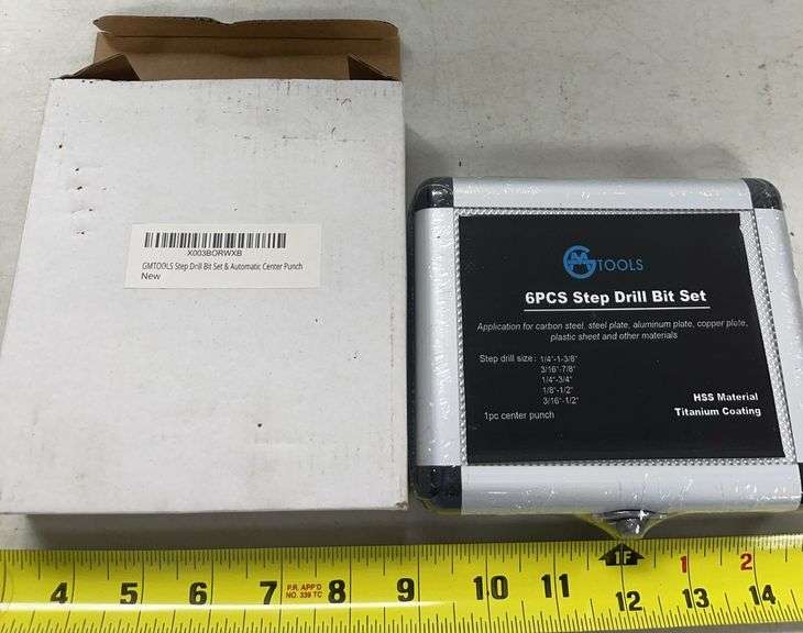 GM Tools 6 Pc Step Drill Bit Set(New) - Sherwood Auctions